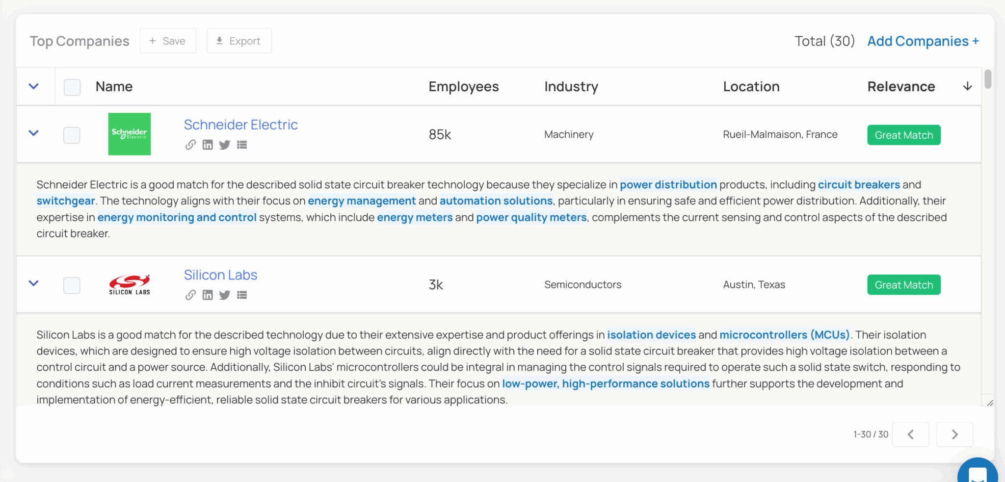 FirstIgnite - Company Matching